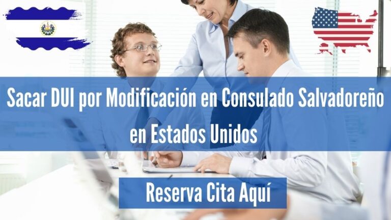 Sacar DUI por Modificación en Consulado Salvadoreño en Estados Unidos ...